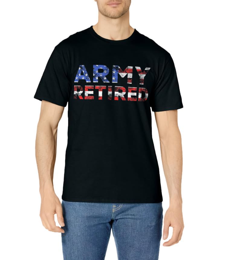 Army Retired T-Shirt Military U.S. Army Retirement Shirt T-Shirt