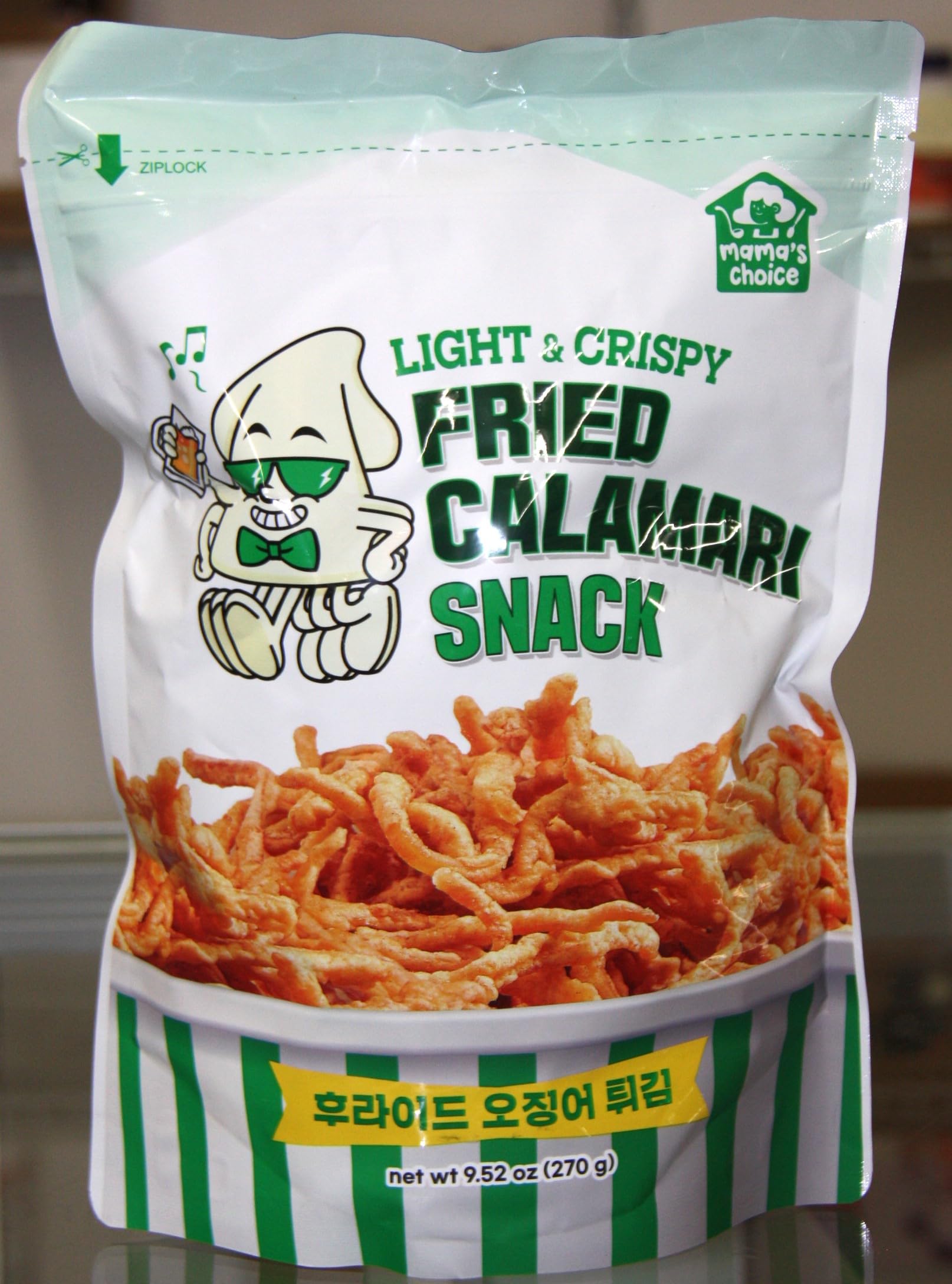 MAMA CHOICE LIGHT AND CRISPY FRIED CALAMARI SNACK KOREAN STYLE 9.52 OZ