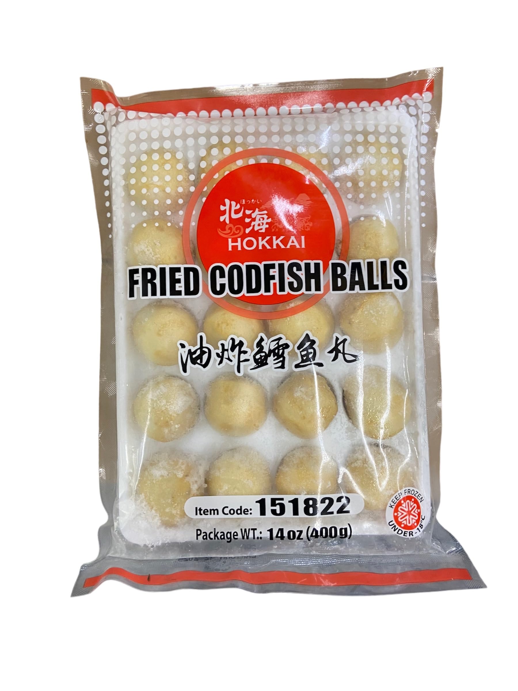 Hokkai Frozen Fried Codfish Ball: A Savory Seafood Delight - 14 Oz (pack of 1)