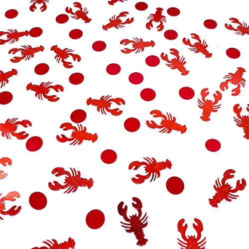 Crawfish Party Decorations 600 Pieces Crawfish Confetti Red Lobster Party Supplies Table Decoration Confetti for Lobster Theme Birthday Wedding Baby Shower Bridal Shower Crawfish Party Decoration