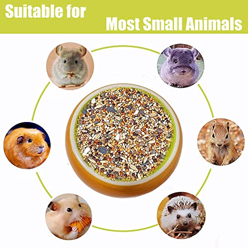 Bangminda 3Pcs Hamster Bowl Ceramic Small Animal Water Bowl Prevent Tipping Anti-Bite Ceramic Feeding Bowls for Guinea Pig Gerbil Ferret Syrian Hamster Chinchilla Rat Hedgehog Bunny