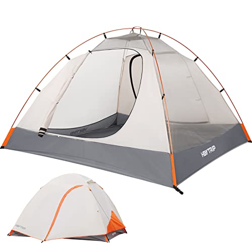 HEYTRIP Backpacking Tent 2 Person Ultralight Camping Tent with Removable Rainfly, Two Doors Waterproof Camp Tents for Hiking & Family Camping, Beige