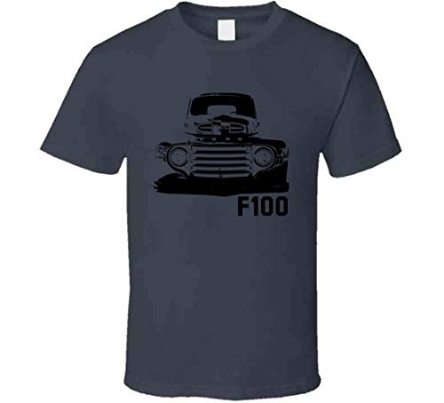 1949 F100 Grill View with Model Name White T Shirt 3XL Charcoal Grey