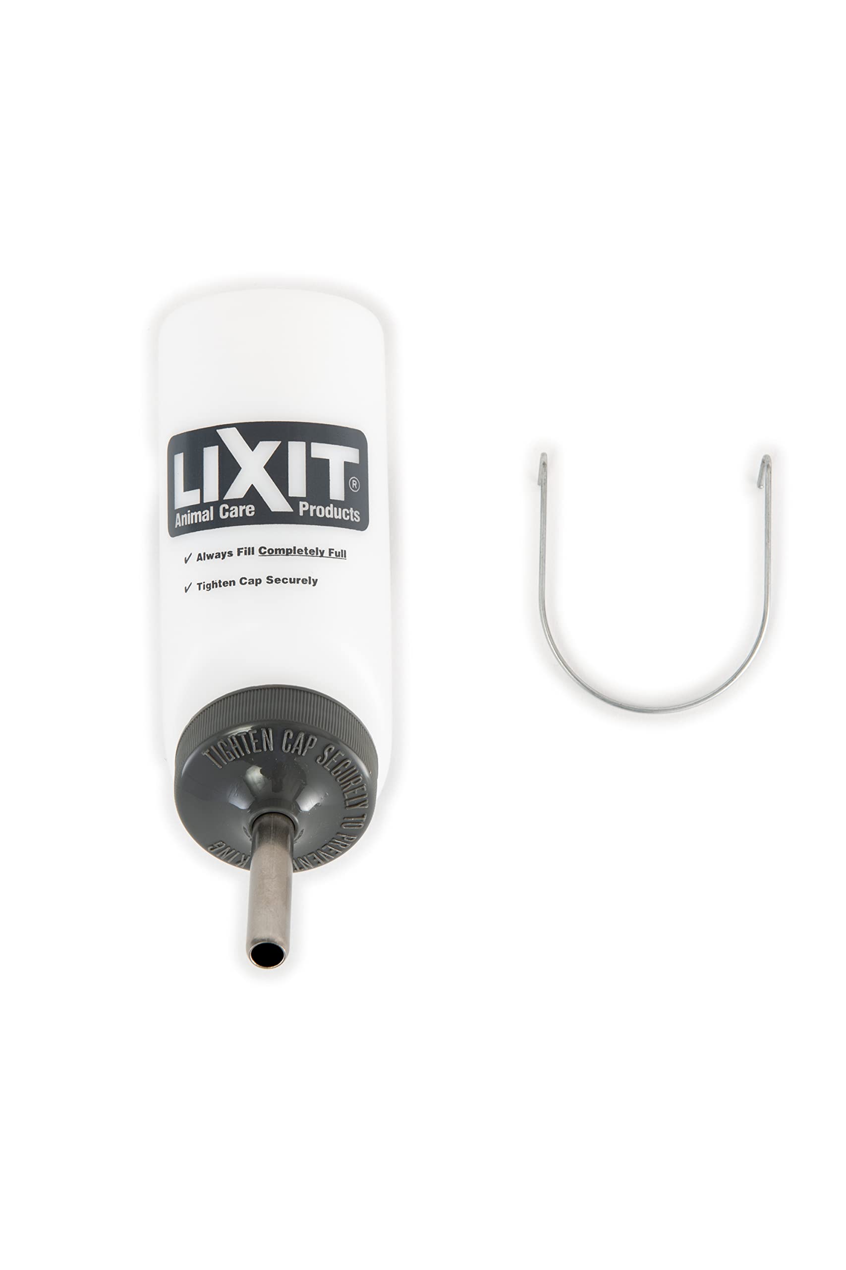 Lixit Wide Mouth BPA-Free Cage Water Bottles for Rabbits, Ferrets, Guinea Pigs, Rats, Chinchillas, Hamsters, Mice, Hedgehogs, Gerbils and Other Small Animals. (Translucent, 8 Ounce Pack of 2)