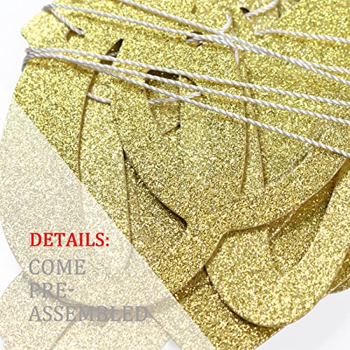 One Day Away Banner, Rehearsal Dinner Decorations Supplies, Wedding Party Sign, Tomorrow We Do, Pre-Strung, Photo Background, Gold Glitter