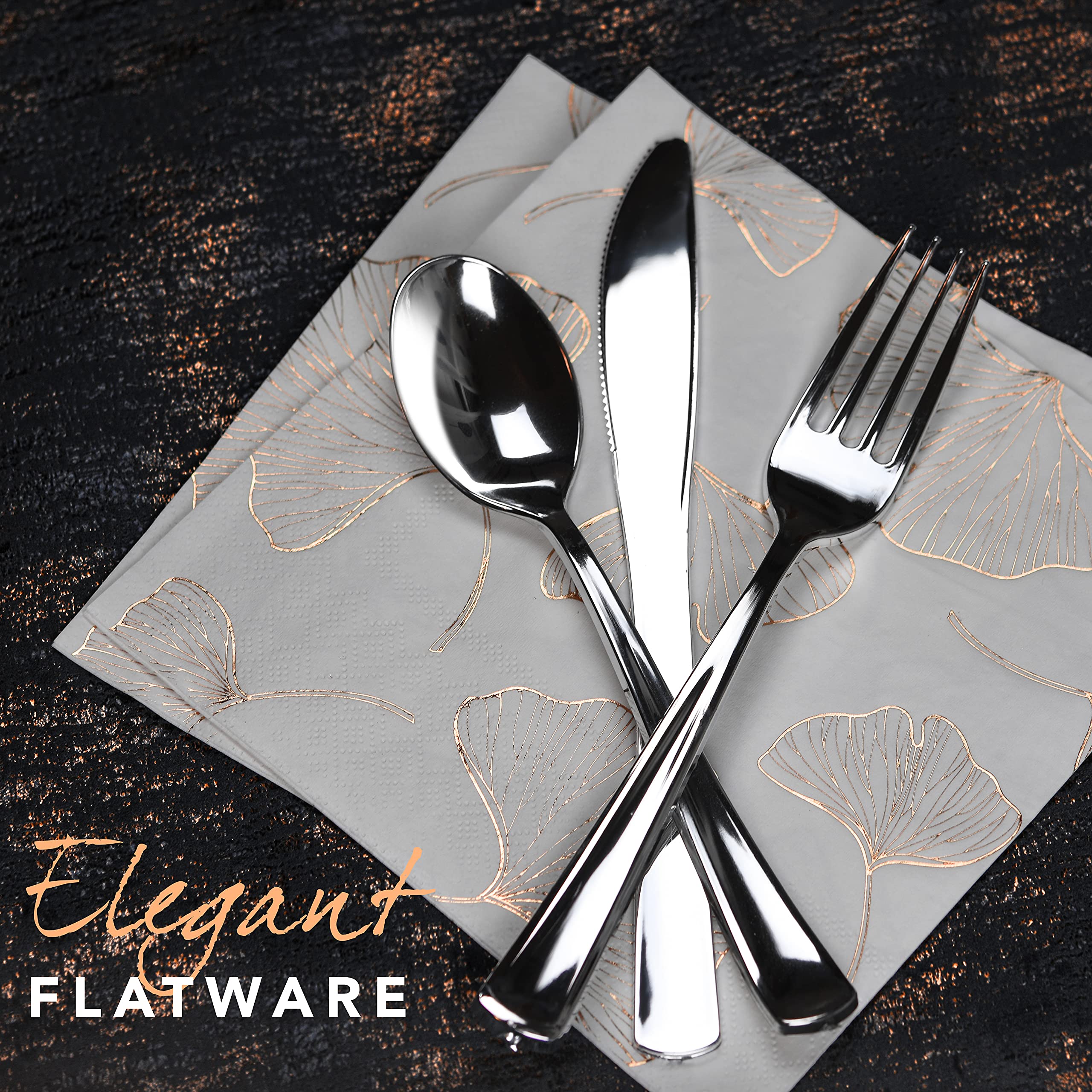 Heavy Duty Plastic Silverware Set 160 Piece Disposable Cutlery Set Includes 80 Forks 40 Knives 40 Spoons High End Plasticware Is Perfect For Catering Parties Dinners Weddings Everyday Use