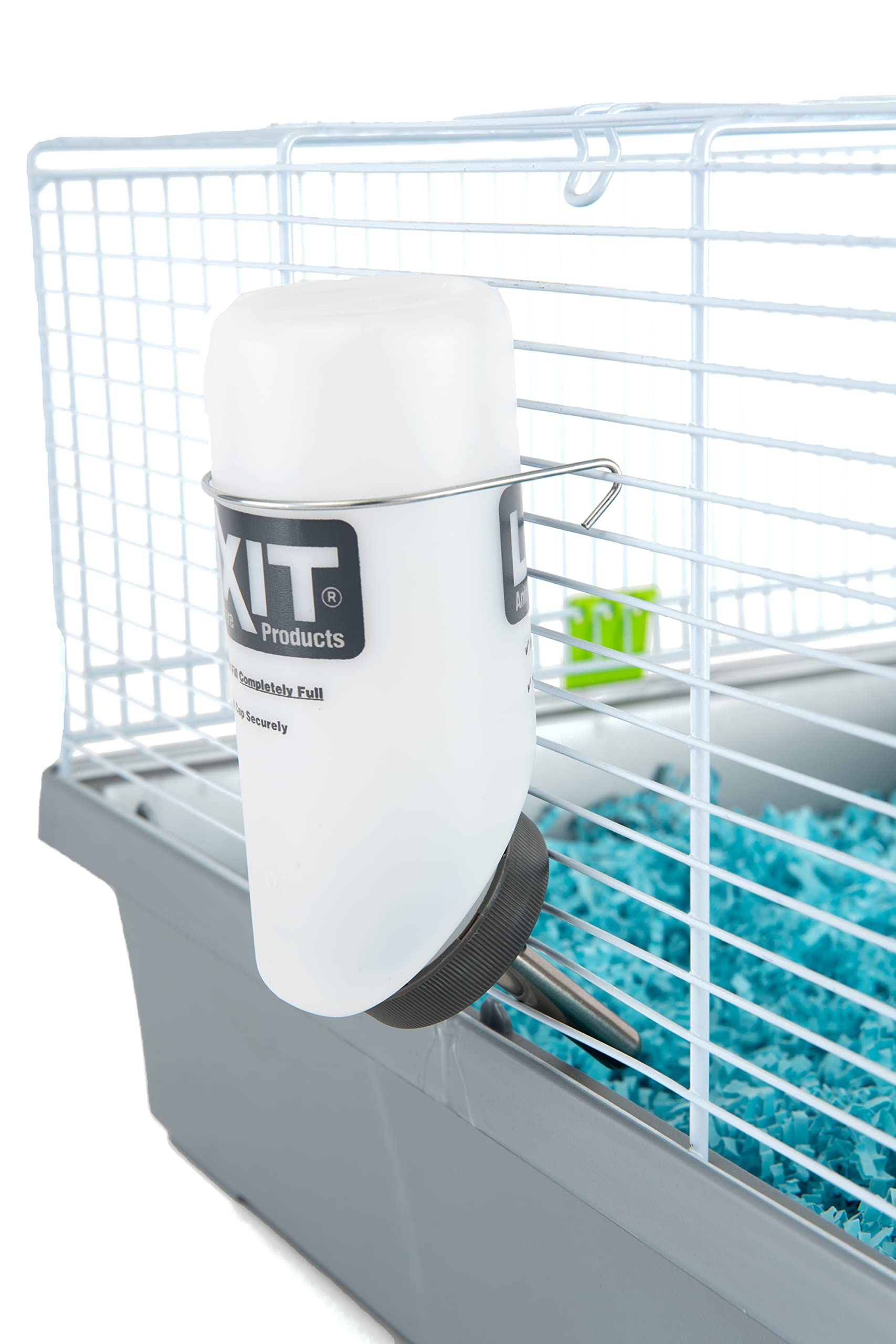 Lixit Wide Mouth BPA-Free Cage Water Bottles for Rabbits, Ferrets, Guinea Pigs, Rats, Chinchillas, Hamsters, Mice, Hedgehogs, Gerbils and Other Small Animals. (Translucent, 8 Ounce Pack of 2)