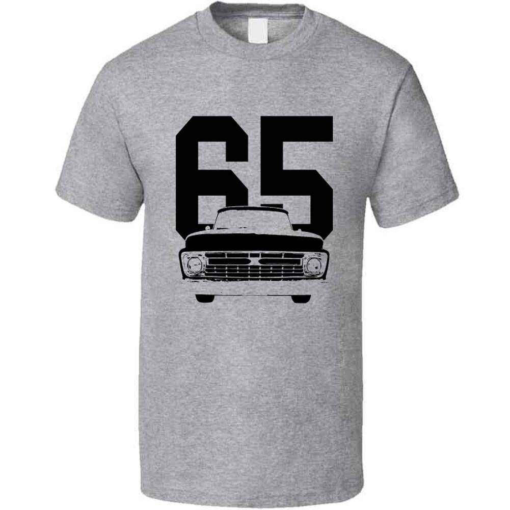 1965 F100 Grill View with Year Red T Shirt XL Sport Grey