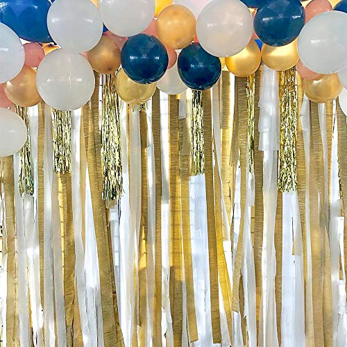 Coceca 6 Rolls 492ft Gold Crepe Paper Streamers for Birthday Party Wedding Festival Party Decorations