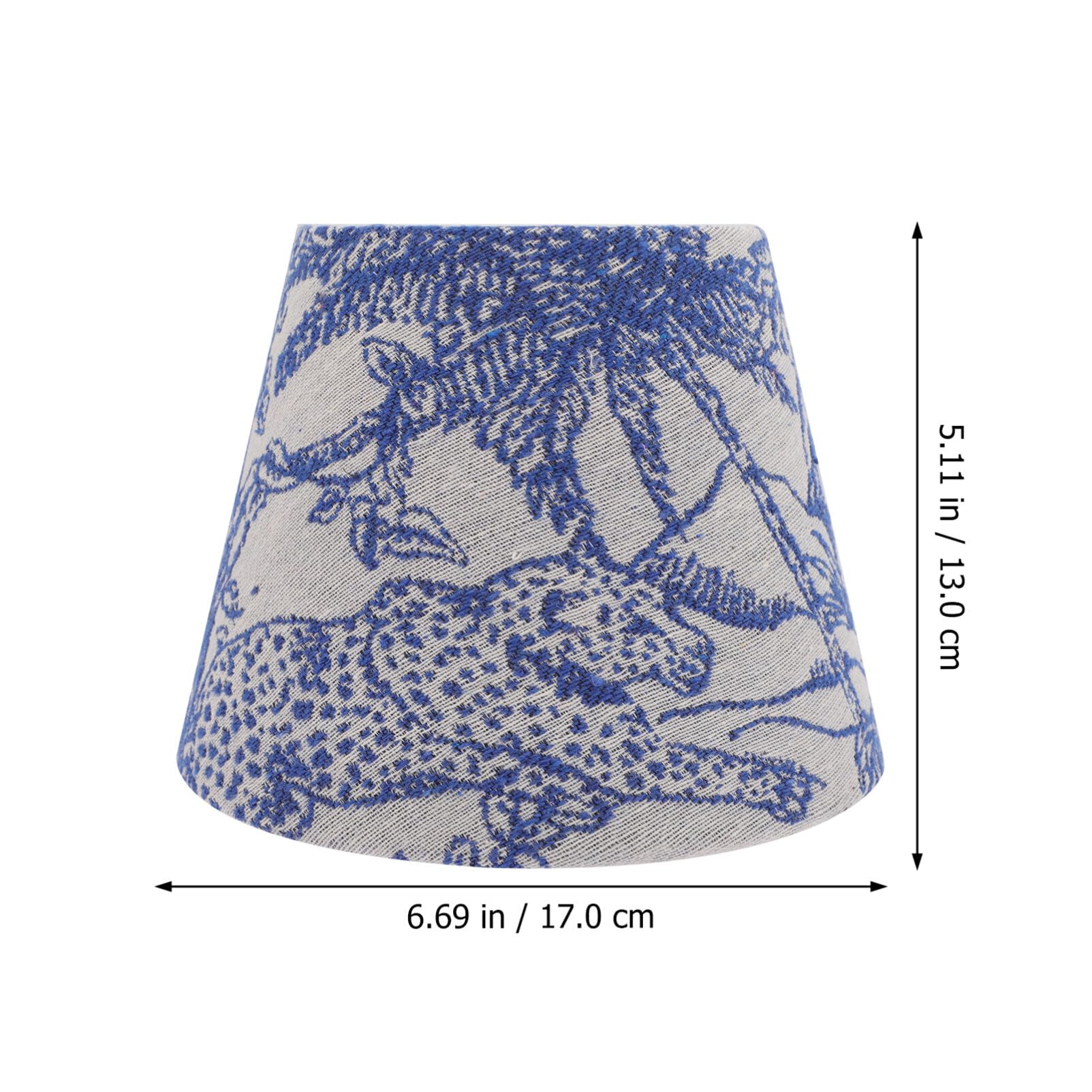 Beaupretty Lamp Shades Clip on Lamp Shade Small Lamp Shade Embroidery Fabric Lamp Cover Tabletop Drum Lampshade for Floor Table Lamp Blue Floor Lamp Shade Replacement Small Lamp Shades