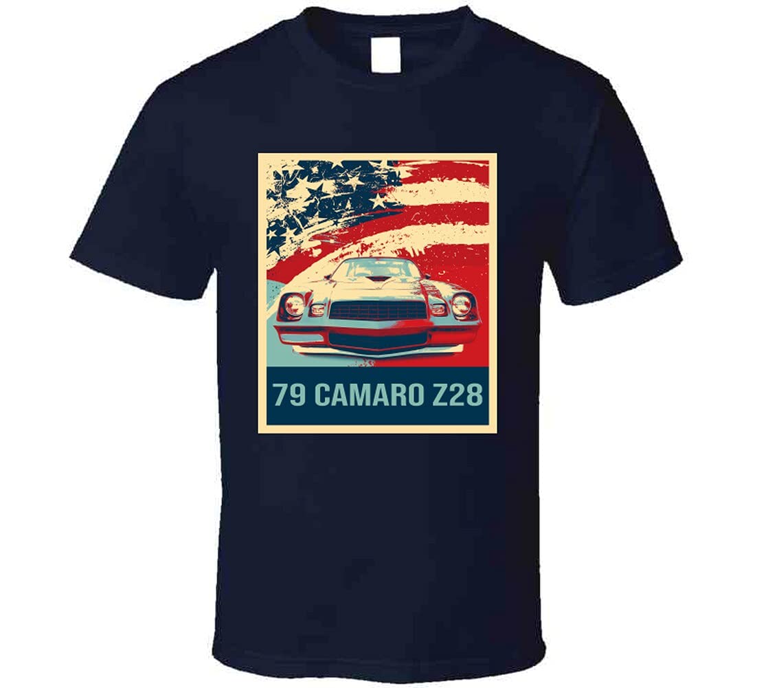 1979 Camaro Z28 Classic Car Pop Art Style T Shirt XL Navy