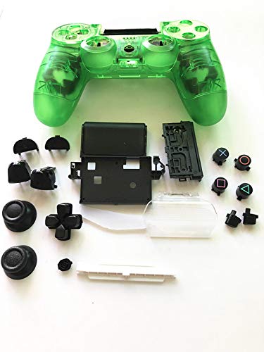 Full Set Protect Housing Shell Buttons Cover Case for PS4 Slim Pro for Playstation 4 DualShock 4 Slim Pro 4.0 JDS-040 JDM-040 Wireless Controller Clear Green