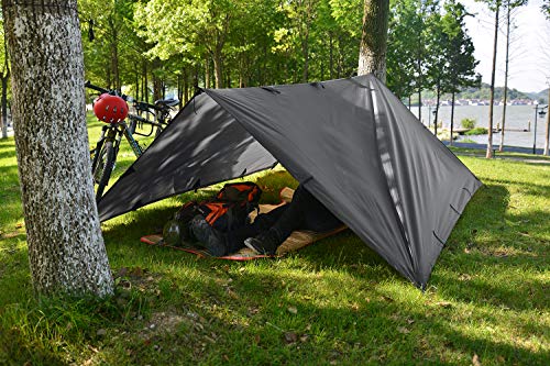 KALINCO 10X10FT/10X15FT,Tent Tarp,Picnic Mat Camping Tarp Tent Hammock Tarp, pu Waterproof Camping tarp Tent Rain Fly Picnic Mat Survival Shelter Sunshade(Gray)