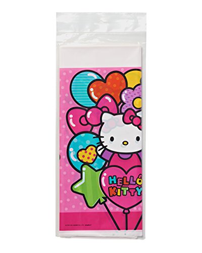 Amscan Adorable Hello Kitty Rainbow Table Cover, 54" x 96", Multi Color