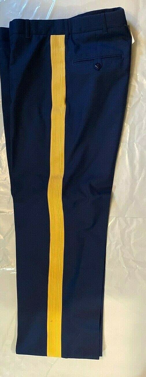 US Army Men's ASU C Dress Blues Service Uniform Braided Trousers/Pants/Slacks (39L)