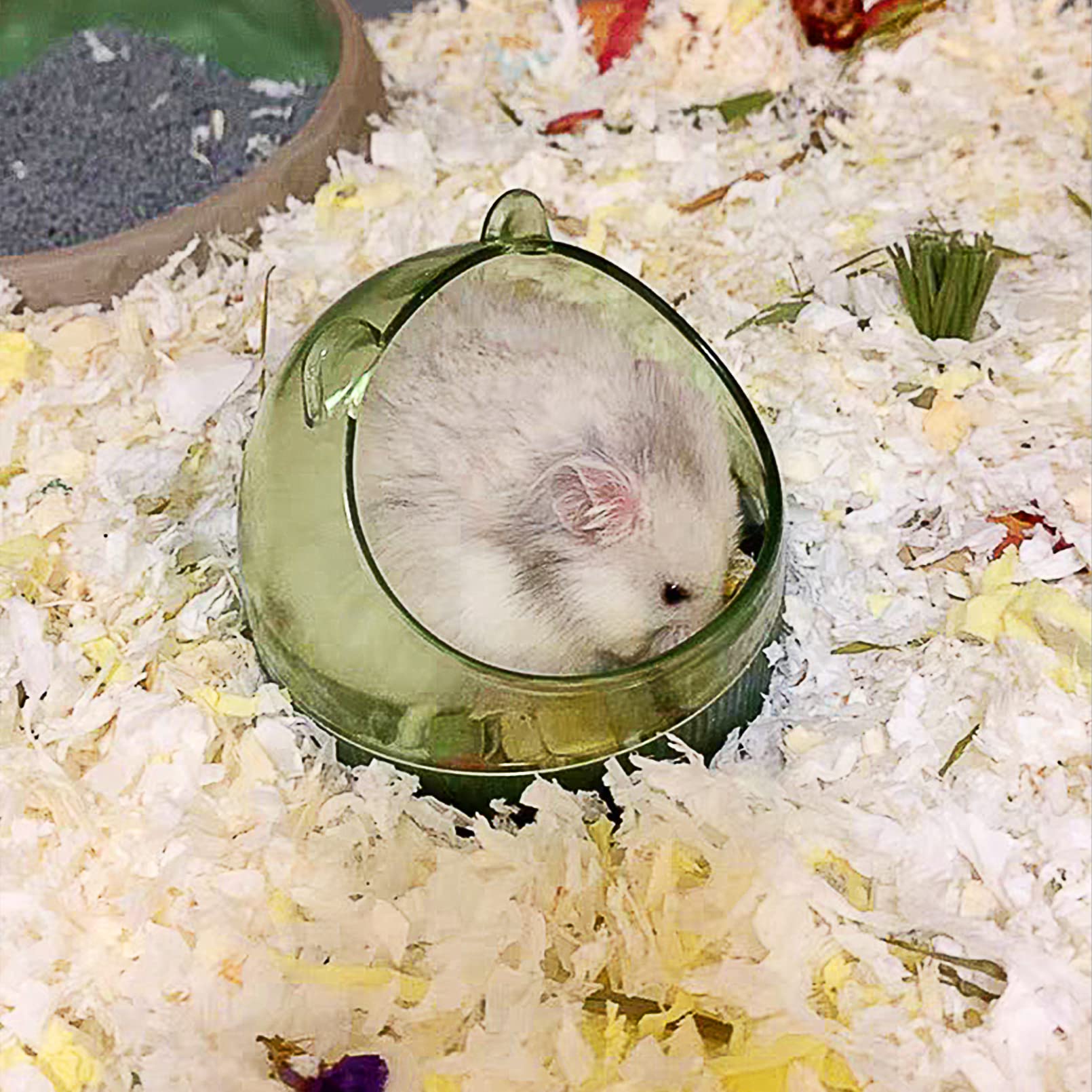 Hamster Food Bowl Acrylic Feeder Small Animal Water Dish and Feeding Bowl Prevent Tipping Moving for Hamster Gerbil Rat Dwarf Hamster Syrian Hamsters