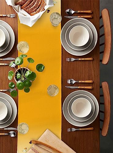 Lsrtoss Orange Ombre Table Runner 72 Inches Long Farmhouse Dress Scarves, Orange Brown Butterfly Modern Abstract Art Dining Tablerunner for Coffee Table/Kitchen Island/Party Décor, 13" x 72"