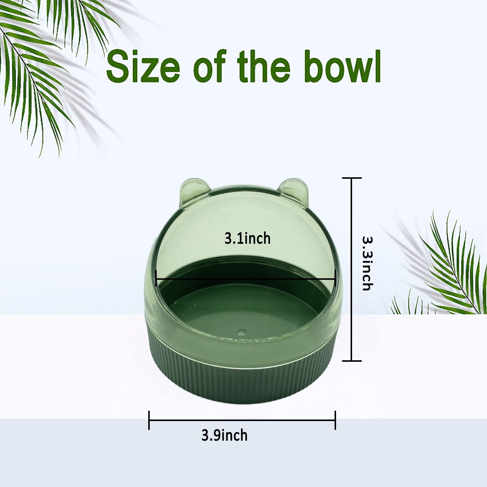 Hamster Food Bowl Acrylic Feeder Small Animal Water Dish and Feeding Bowl Prevent Tipping Moving for Hamster Gerbil Rat Dwarf Hamster Syrian Hamsters