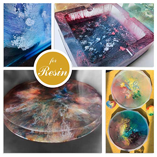 White Alcohol Ink Set - 12 x 10ml 2 Kinds of White Alcohol Based Inks for Epoxy Resin Painting, Resin Petri Dish Making - Concentrated White Alcohol Dye for Resin Art, Coaster, Yupo, Tumbler Making