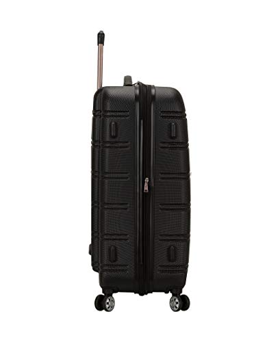 Rockland Melbourne Hardside Expandable Luggage with Spinner Wheels, Black, 3-Piece Set (20/24/28)