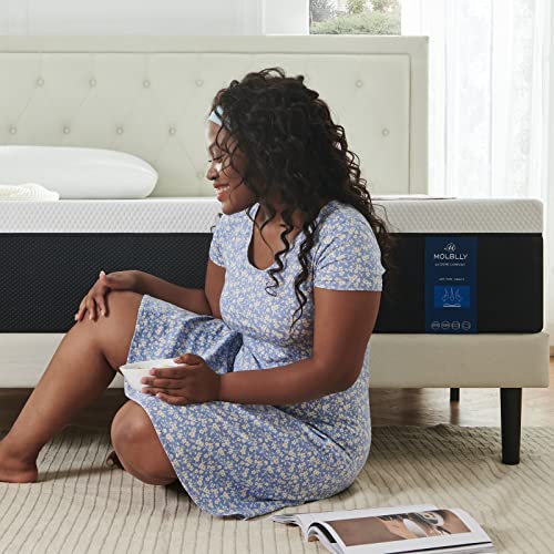 Molblly King Size Mattress, 14 Inch Premium Cooling-Gel Memory Foam Mattress Bed in a Box, Cool King Bed Supportive & Pressure Relief with Breathable Soft Fabric Cover,Medium Firm