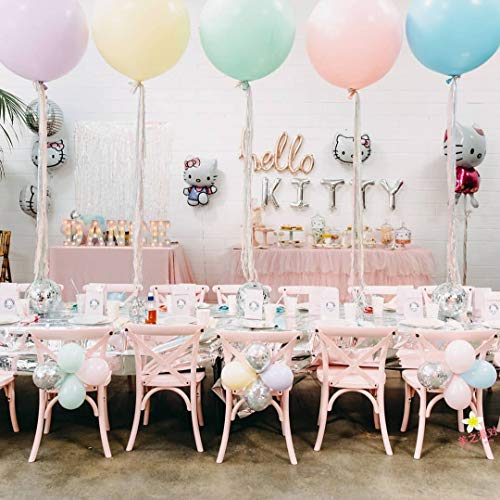 Beaumode 36 Inch Pastel Jumbo Balloons 5pcs Huge Ballloons for Photo Shoot Wedding Decor Baby Shower Bridal Shower Birthday Party Centrepiece Decor (36 Inch 5pcs)