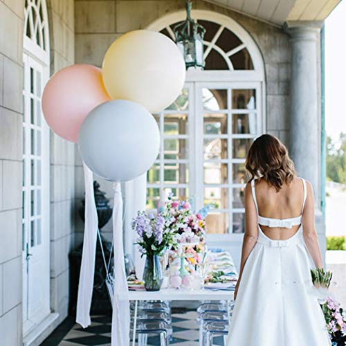 Beaumode 36 Inch Pastel Jumbo Balloons 5pcs Huge Ballloons for Photo Shoot Wedding Decor Baby Shower Bridal Shower Birthday Party Centrepiece Decor (36 Inch 5pcs)