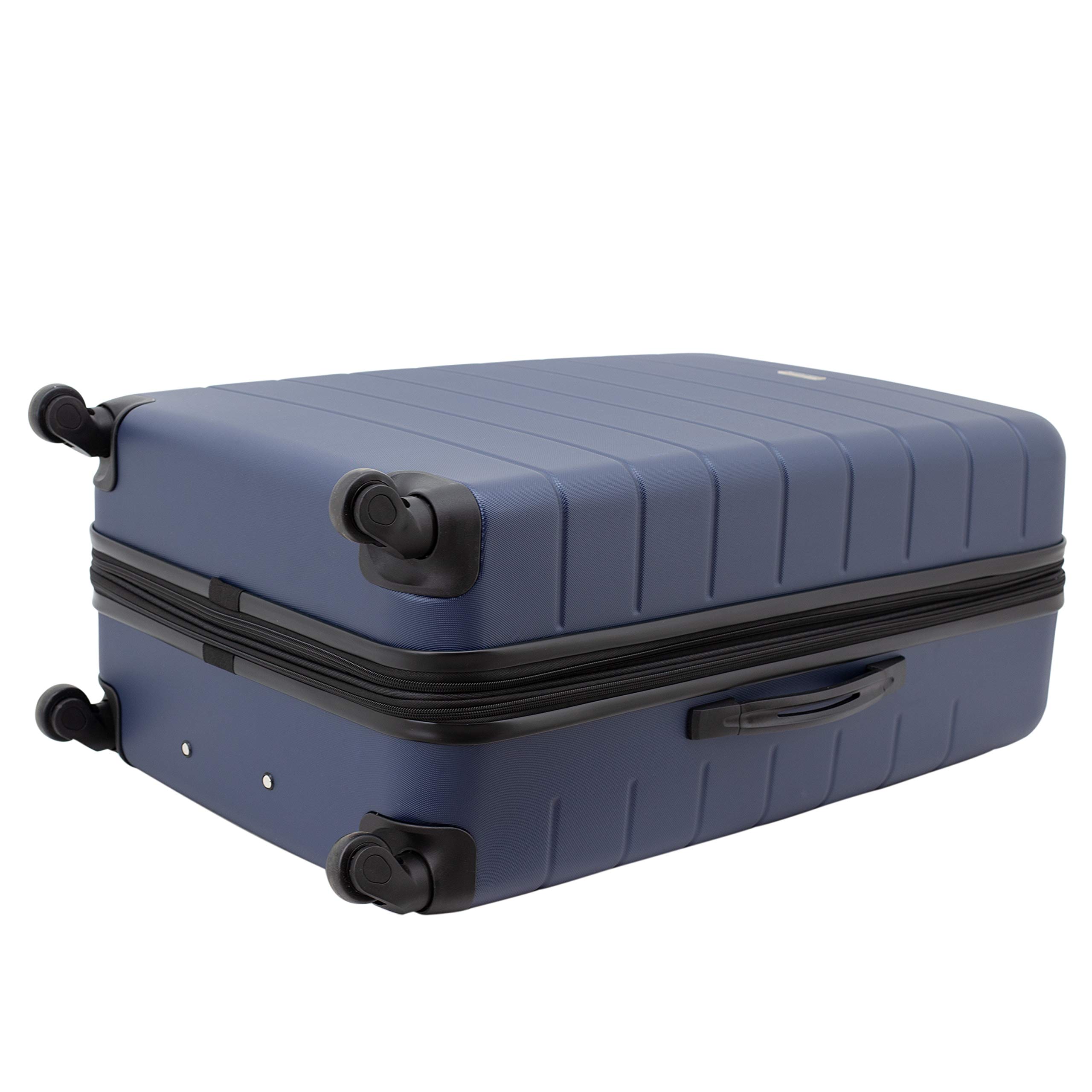 Wrangler Smart Luggage Cup Holder and USB Port, Navy Blue, 3 Piece Set