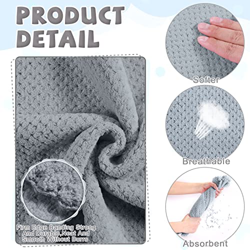 Reginary 10 Pcs Guinea Pigs Blankets Hamster Fleece Cage Liners Coral Fleece Quick Dry Soft Blankets Bedding Guinea Pig Accessories for Cat(14 x 30 Inch,Gray)