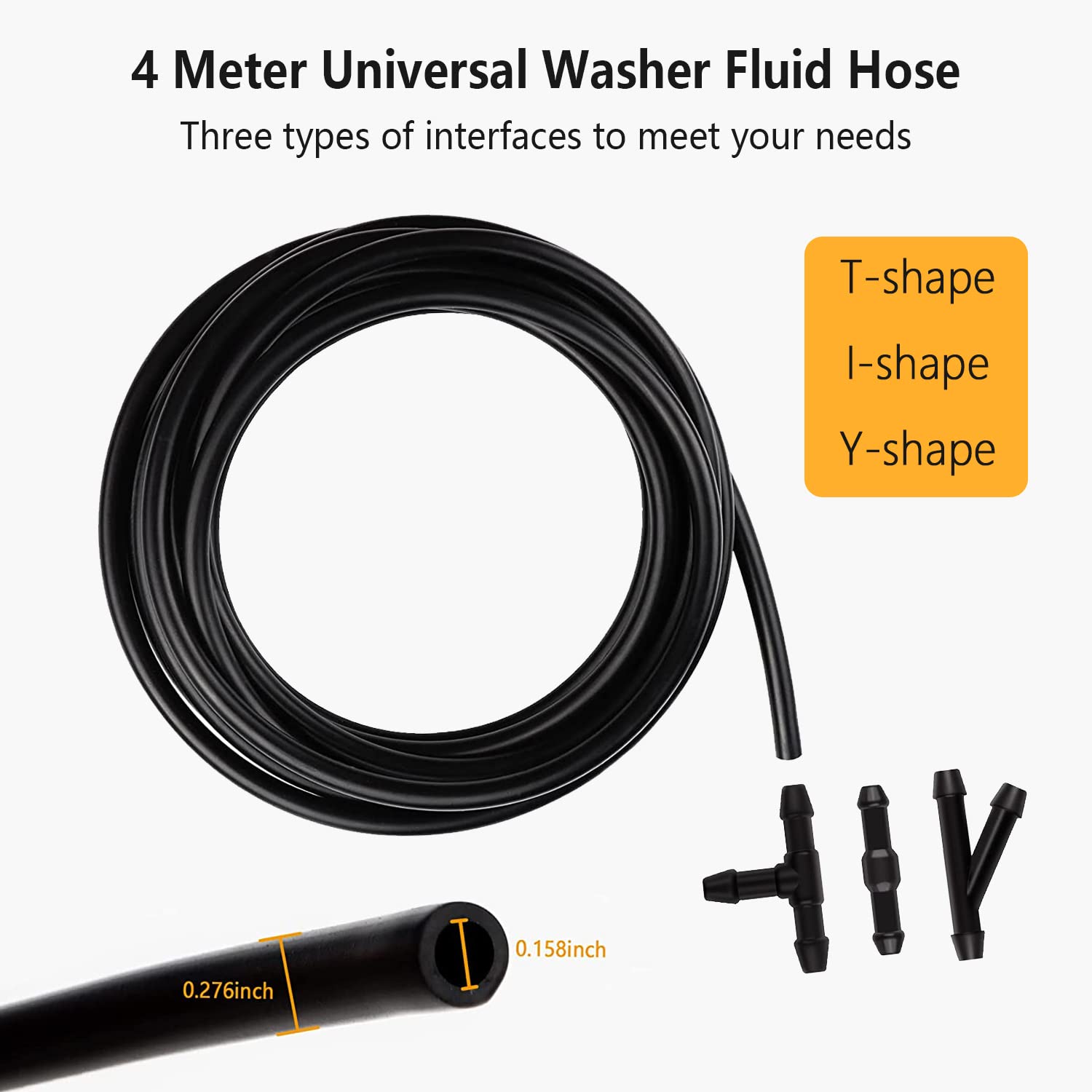 Windshield Washer Nozzles Hose Kit,Hose Connectors,Windshield Washer Spray Nozzle and Gaskets,Compatible with Dodge,Ram,Chrysler (Windshield Washer Nozzles Kit&Blue Removal Tool)