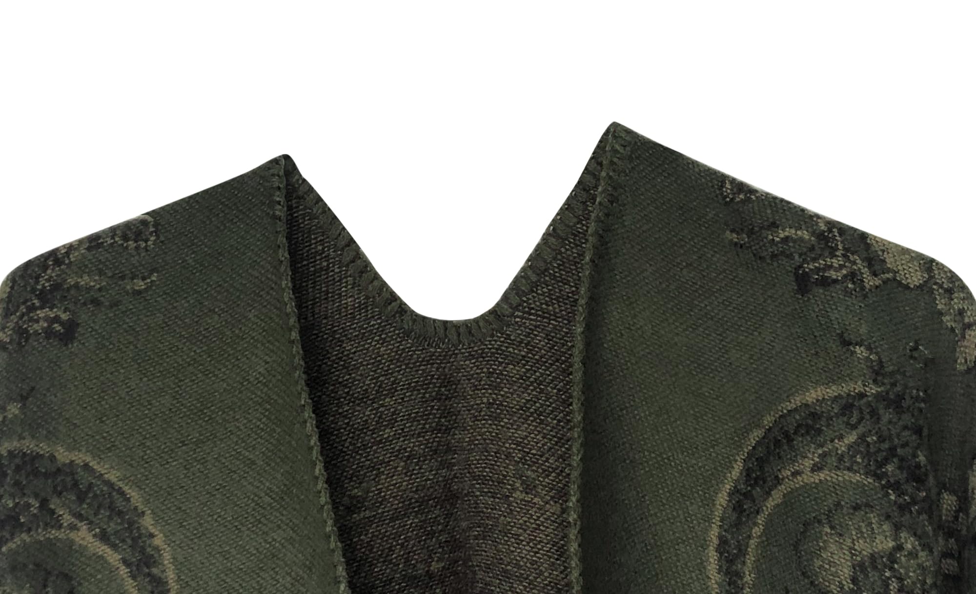Urban CoCo Women's Color Block Shawl Wrap Open Front Poncho Cape (Series 29-Dark Green)