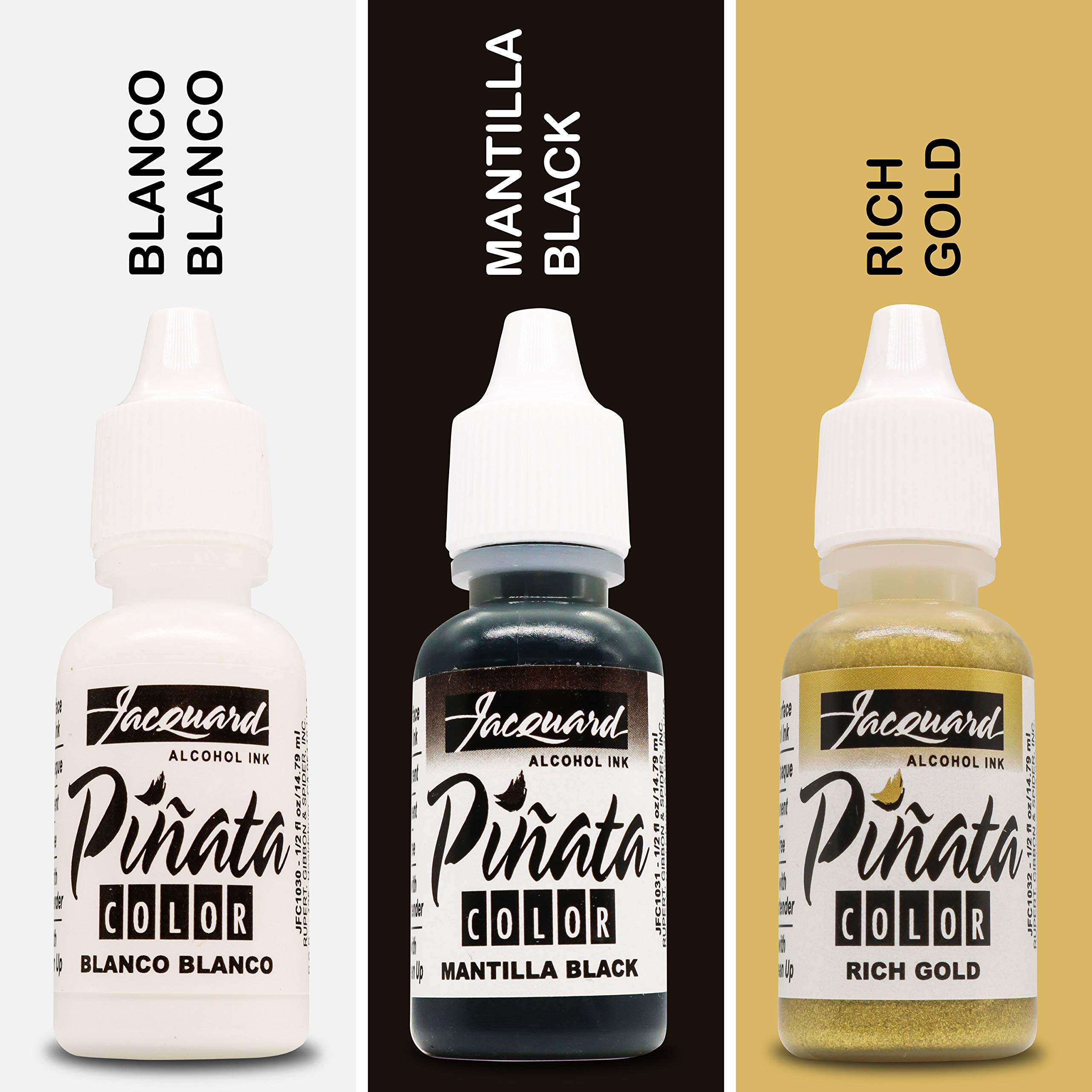 Jacquard Piñata Alcohol Ink Made in USA - Original Exciter Pack - 9 Colors - 1/2 Ounce Bottles - Bundled with Moshify Blending Pen
