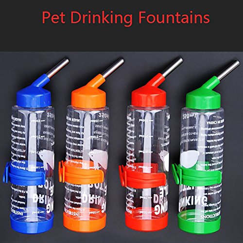 carduran Pet Water Bottle Hanging Drinking Bottle Automatically Feeding Water for Hamster Mice Gerbil Rat Chinchillas Guinea Pig Squirrel Rabbit Small Animals Random Color