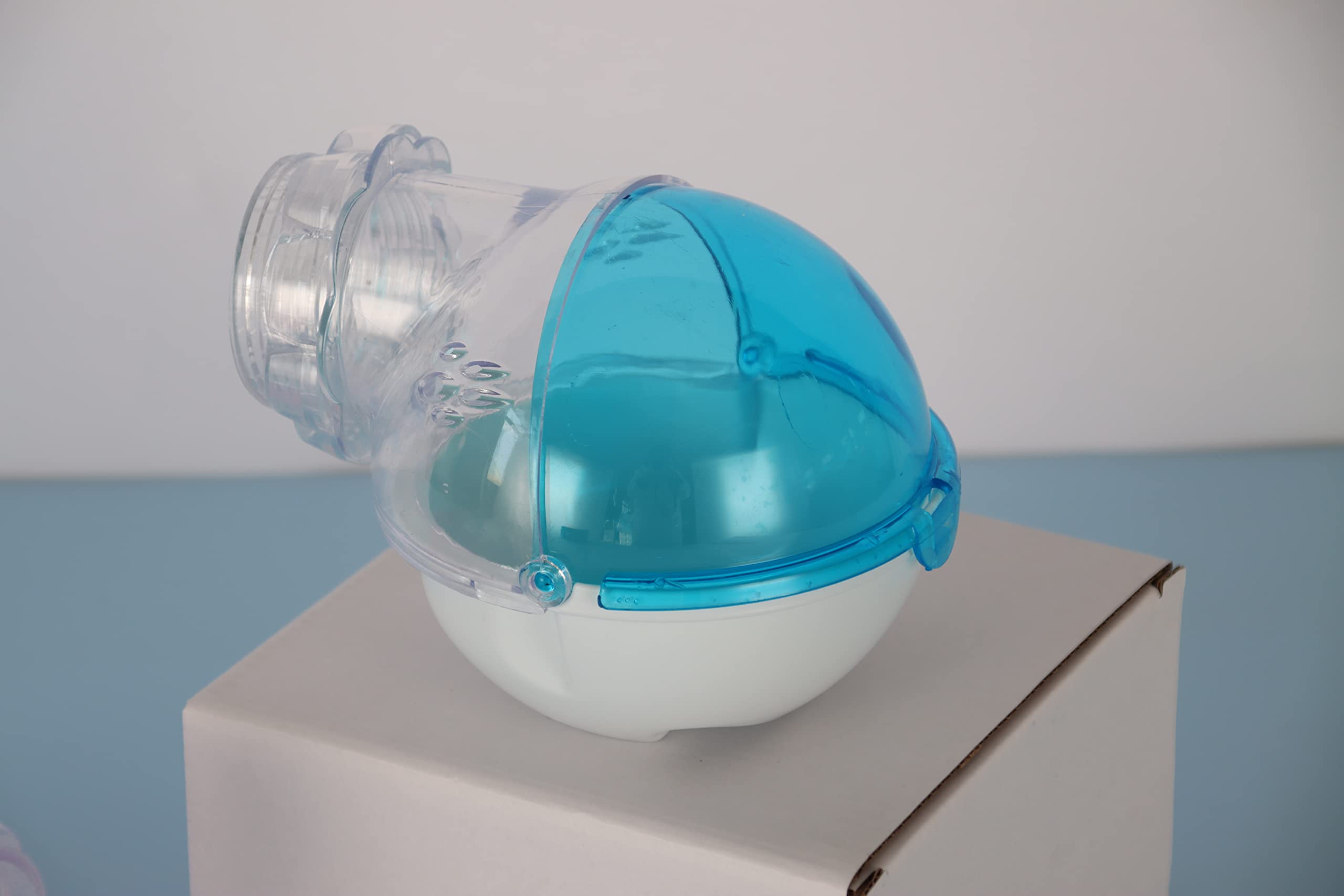 WNZQK Hamster Sand Bathroom Guinea Pig Hideout Hamster Cage Accessories Sand Bath Container Small Pet Toilet Hamster Villa Transparent External(Upgrade Blue)