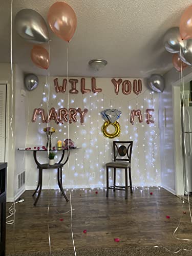 LaVenty Will you marry me Balloons Marry Me Balloons Marriage Proposal Ideas Wedding Proposal Decorations Decor Rose Gold Will you marry me Balloons