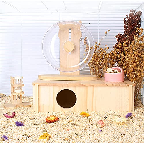 Water Bottle with Anti-Tipple Wood Holder 80ml Small Pet Auto Water Dispenser for Gerbil Cage Water Bottle with Stand for Guinea Pigs Small Pets Hamster Rodents