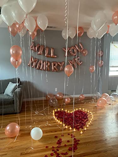 LaVenty Will you marry me Balloons Marry Me Balloons Marriage Proposal Ideas Wedding Proposal Decorations Decor Rose Gold Will you marry me Balloons