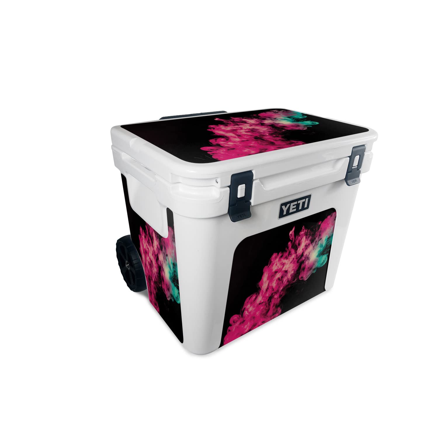 MightySkins Skin Compatible with Yeti Roadie 60 Wheeled Cooler - Magenta Smoke | Protective, Durable, and Unique Vinyl Decal wrap Cover | Easy to Apply, Remove, and Change Styles | Made in The USA