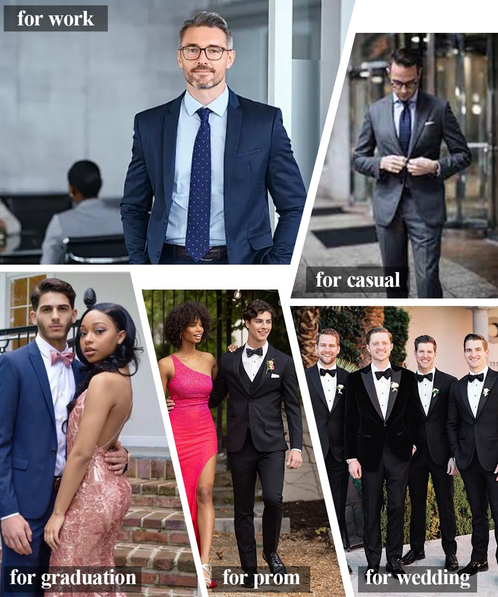 Men Suits 3 Pieces Set Slim Fit Prom Suit Tuxedo Business Formal Suit Wedding Suit Jacket Vest and Pant Suits Black XL