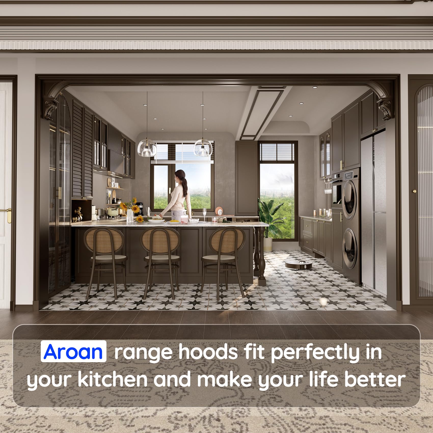 Range Hood Insert 30, AROAN Built-in Range Hood with Ducted/Ductless Convertible, Stainless Steel Vent Hood for Kitchen with 900 CFM, 4 Speed Soft Touch Switch, Aluminum Filters, Carbon Filter(B0130A)