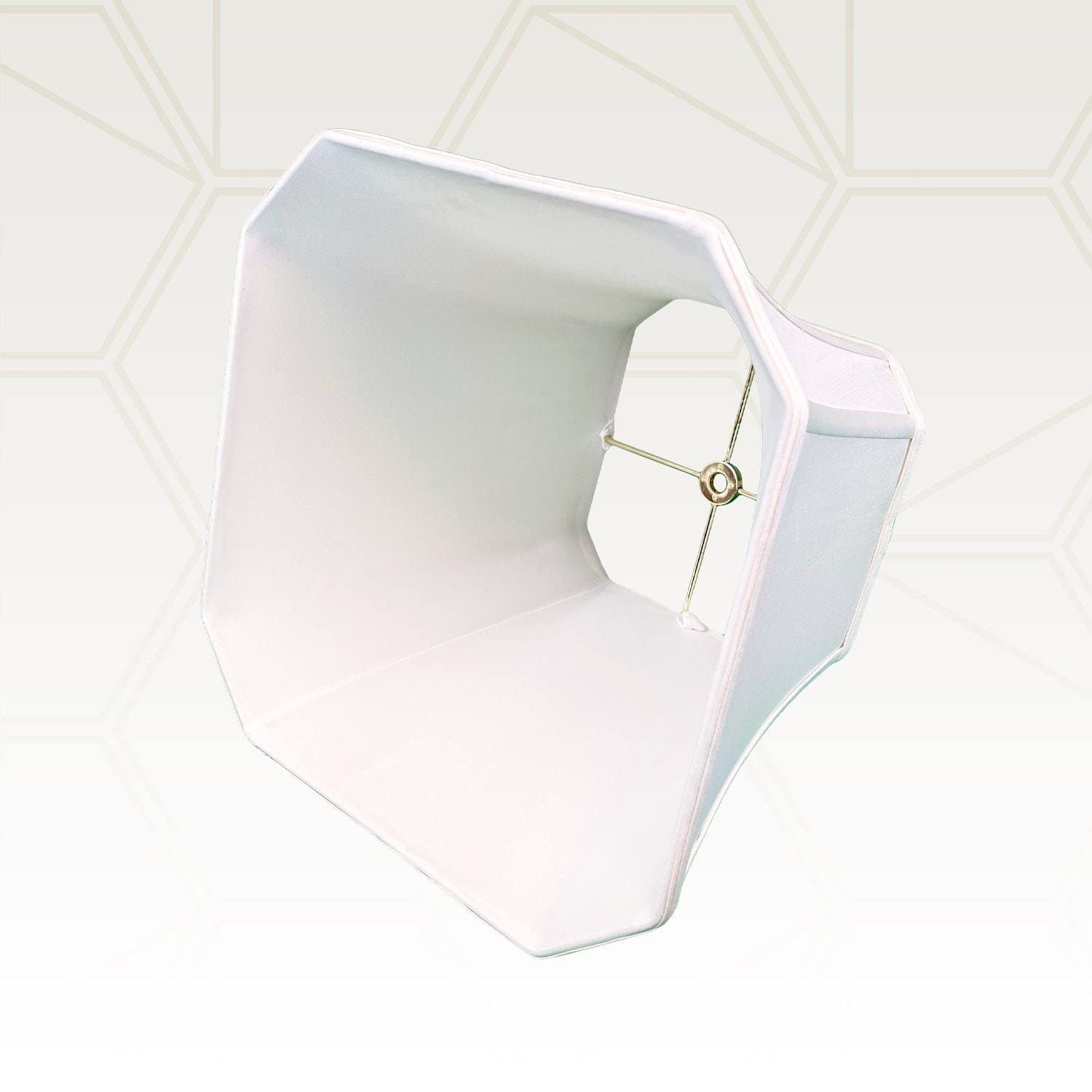 Royal Designs Square Cut Corner Bell Basic Lamp Shade, White, 9 x 16 x 13