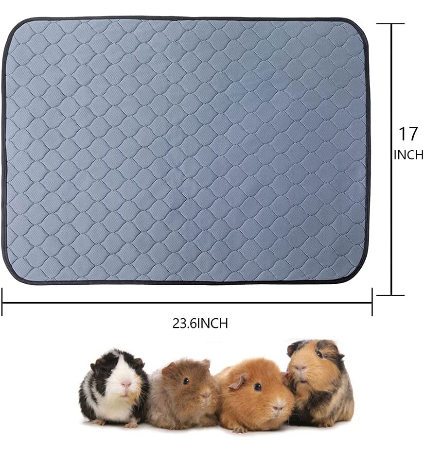 Washable Pee Pads for Dogs - 2-Pack Thick Heavy Absorbency Reusable Pee Pads Prevent Leakage Non-Slip, Waterproof Pet Training Pads for Puppy Playpen, Crate, Whelping Box, Potty Training, Grey