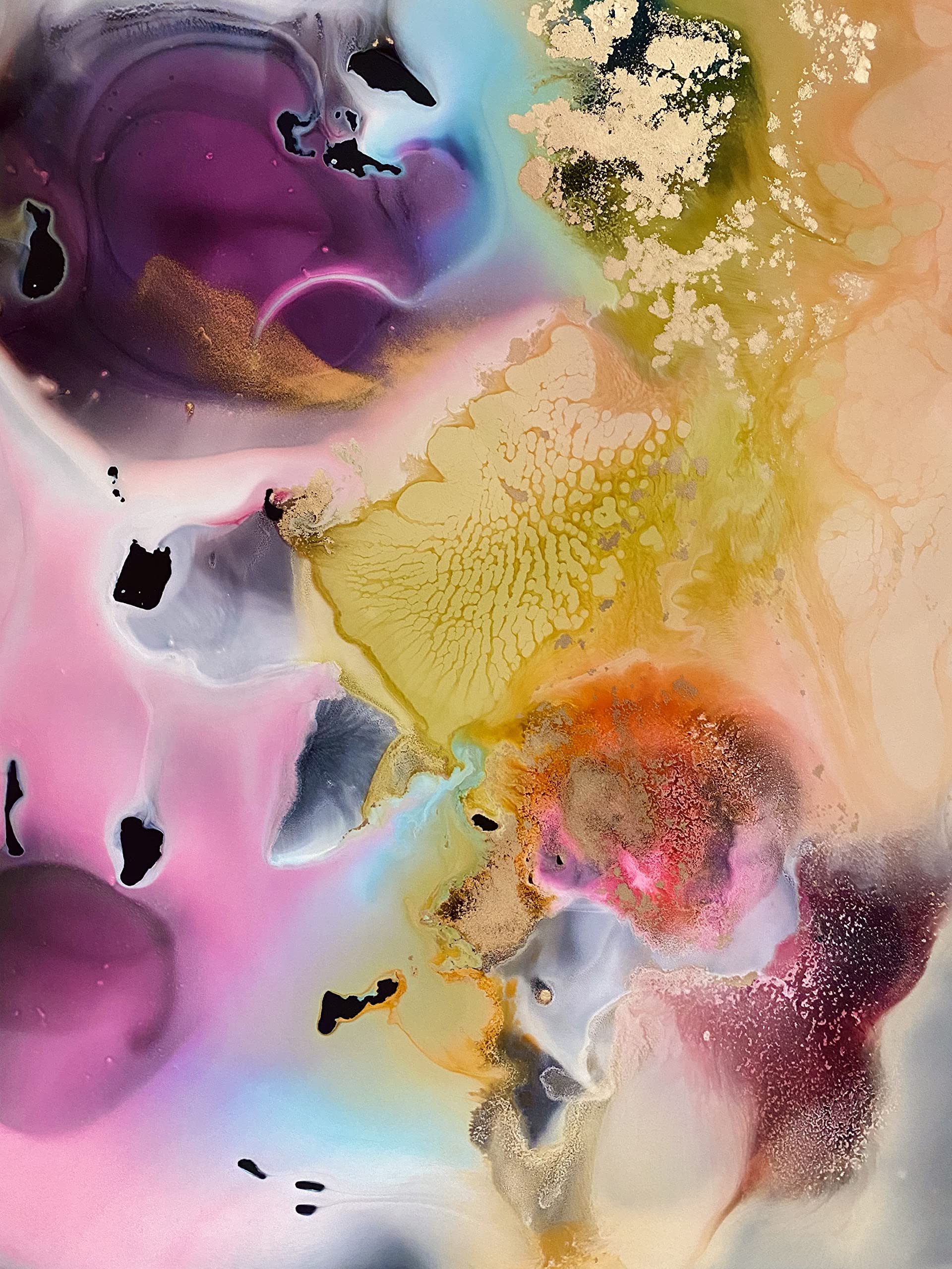 Alcohol Ink Paper - Non-Absorbent, Heavy Weight & Tear Resistant - Easily Wipes Off for Reusable Art Paper - Flexible Matte Black EVO 8.5x11 Inch 10 Sheets