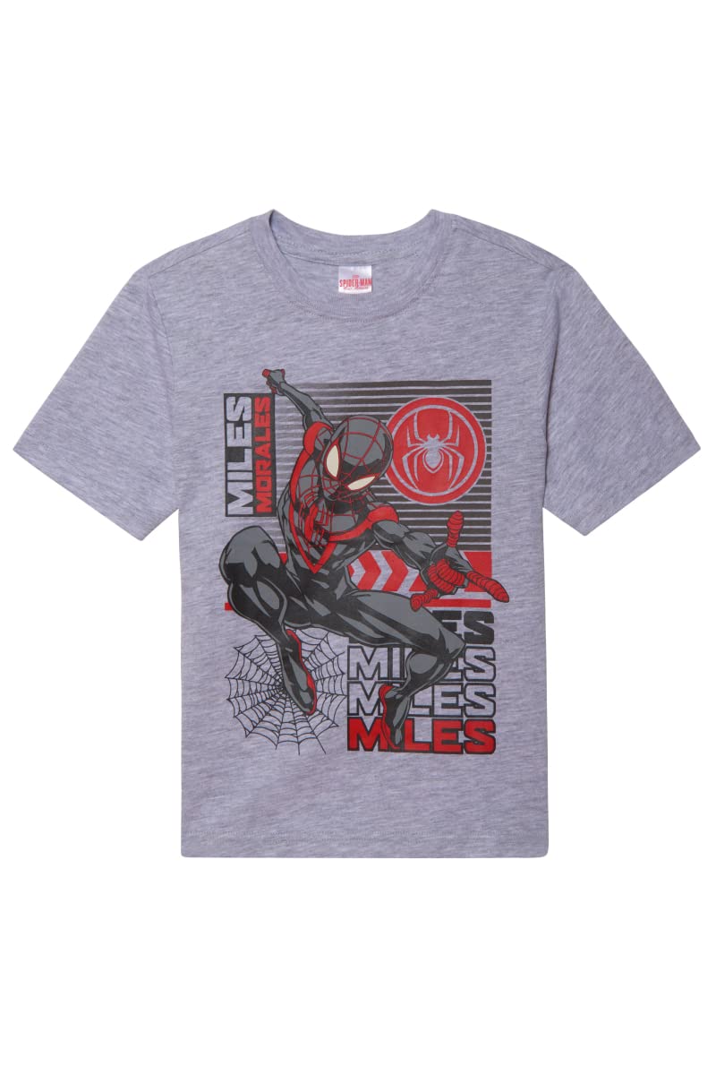 Marvel Spider-Man Boys 3-Piece Fleece Pants Sets, Spiderman Zip-Up Hoodies, T-Shirts, and Pants Sets for Boys (Miles Morales Red, 5/6)