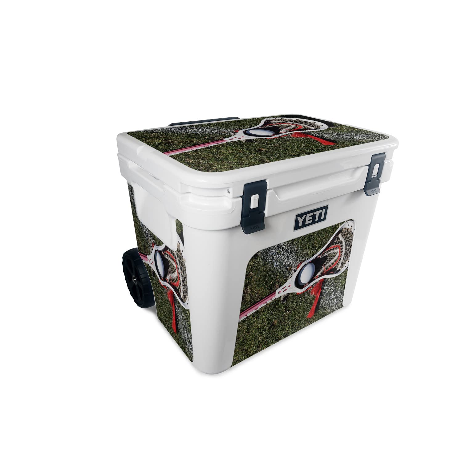 MightySkins Skin Compatible with Yeti Roadie 60 Wheeled Cooler - Lacrosse Ball | Protective, Durable, and Unique Vinyl Decal wrap Cover | Easy to Apply, Remove, and Change Styles | Made in The USA