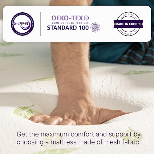 NapQueen Twin XL Size Mattress, 8 Inch Anula Green Tea Infused Memory Foam Mattress, Twin XL Size Mattress Bed in a Box, CertiPUR-US Certified Mattress