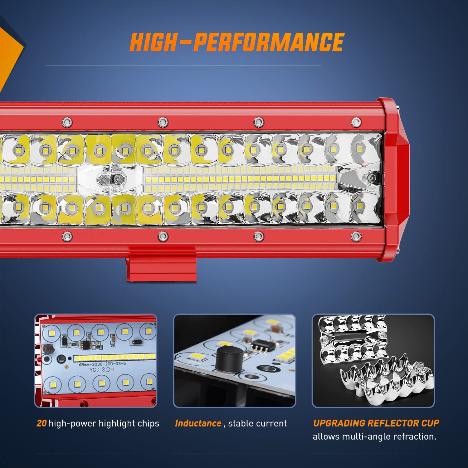 Nilight LED Light Bar 12 Inch Triple Row Spot Flood Combo Lights with Wiring Harness Kit for Fog Driving Work Lighting on Off-Road Truck SUV ATV UTV