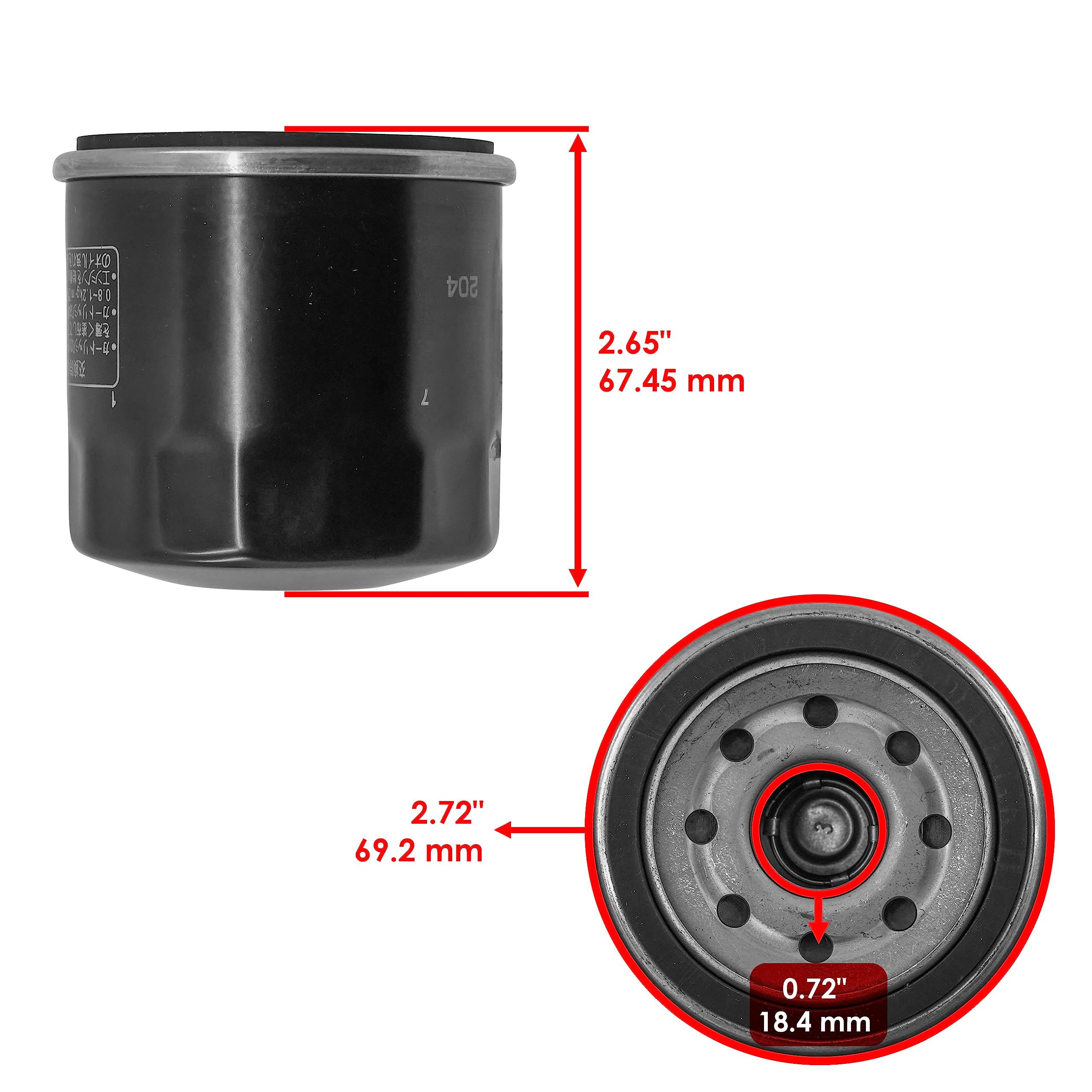 Caltric Oil Filter Compatible with Triumph Daytona 675 675R 675-R Se 671 Street Triple R 671 2006-2012