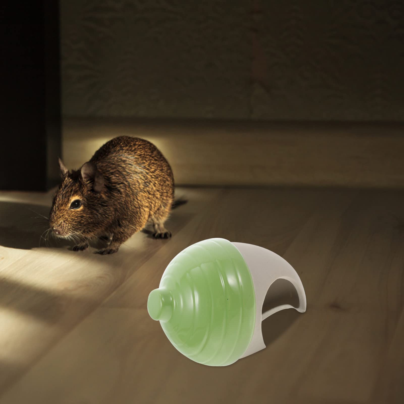 balacoo Toy Hamster Pets Ceramic Hamster Hideout Acorn Shape Small Animal House Guinea Pig Pet Cage Supplies for Gerbil Hamster Squirrel (Green Hamster Hamster Toy