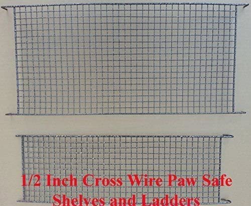 54" Large Wrought Iron 4-Level Chew-Proof Tight 1/2-inch Wire Spacing Ferret Squirrel Chinchilla Sugar Glider Rats Mices Rabbit Squirrel Hamster Cage Easy Clean Pull Out Tray Removable Rolling Stand